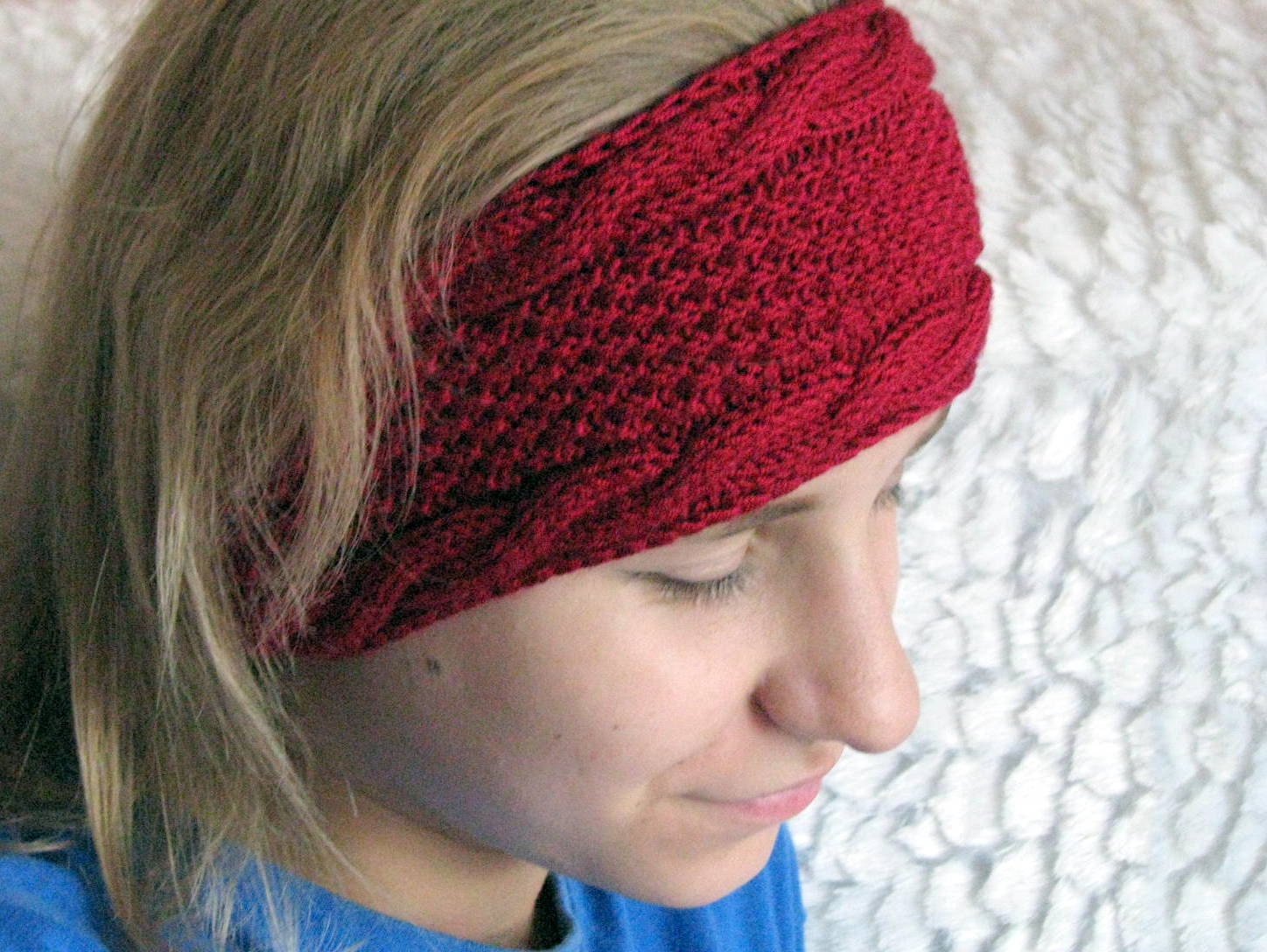 Girly Romantic Hat-hand Knit Headband - Knit Hair Band - Ear Warmer ...