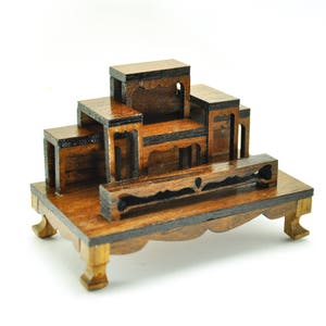 3" Tall Mini Altar Table SET of 7 Mini Altar Teak Wood Tables Worship ...