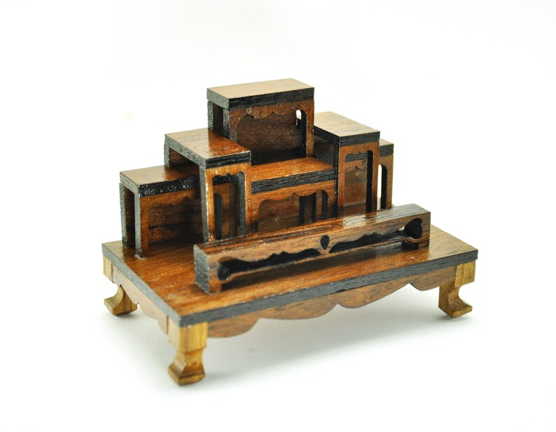 3 Tall Mini Altar Table SET of 7 Mini Altar Teak Wood Tables Worship ...