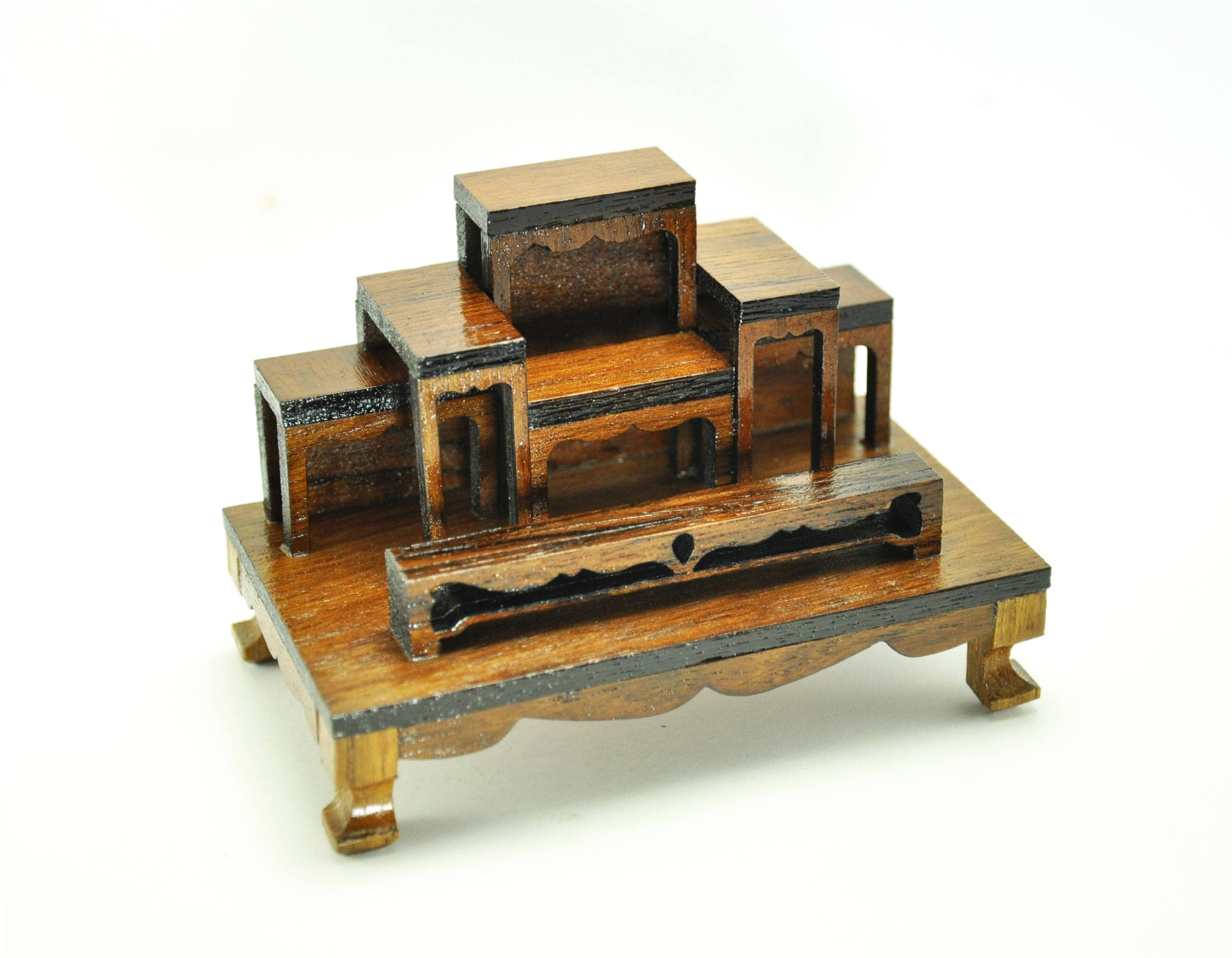 3 Tall Mini Altar Table SET of 7 Mini Altar Teak Wood Tables Worship ...