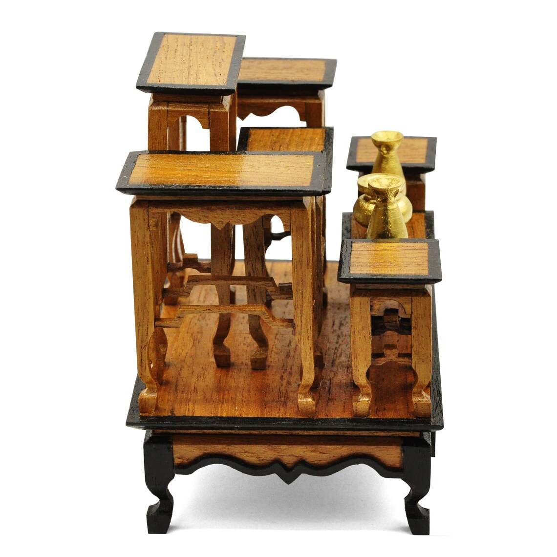 SET of 7 Mini Altar Teak Wood Tables Worship Thai Amulet Feng - Etsy