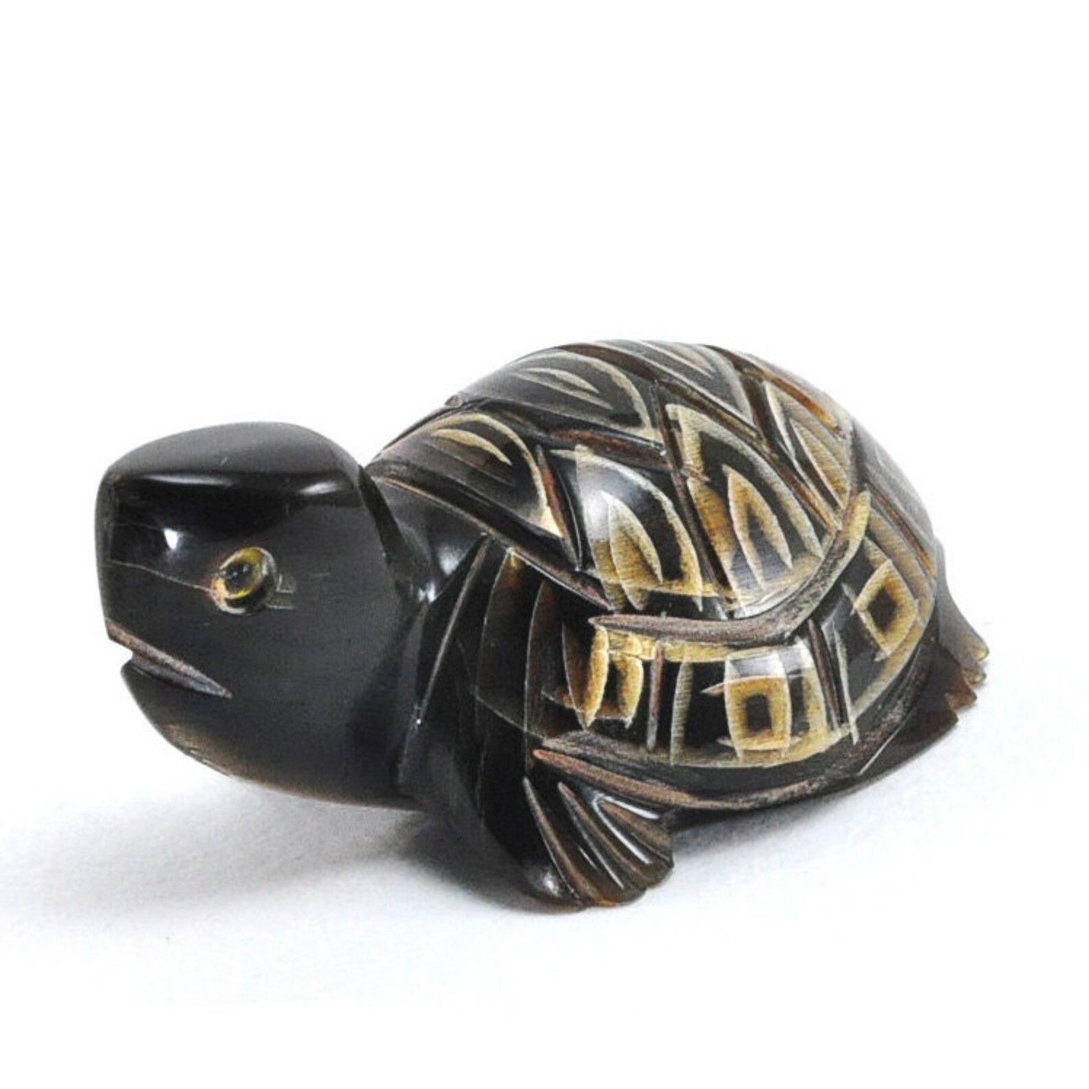 Vintage Cute Family Turtle Figurine Statue Hand Carved Sculpture From ...