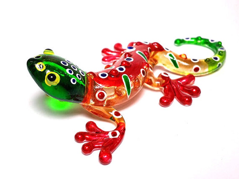 Hand Blown Glass MINI ANIMALS Collectible Gecko Lizard - Etsy