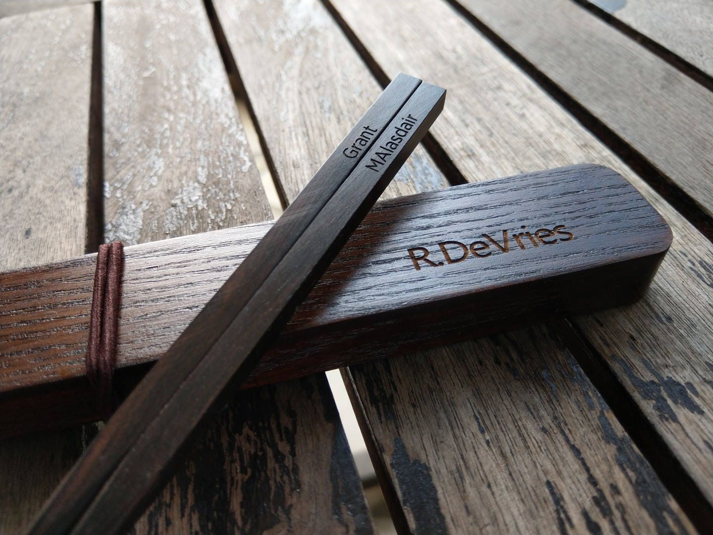 Engraved Personalized Fine Wood (black) Chopsticks With Chopsticks Box ...