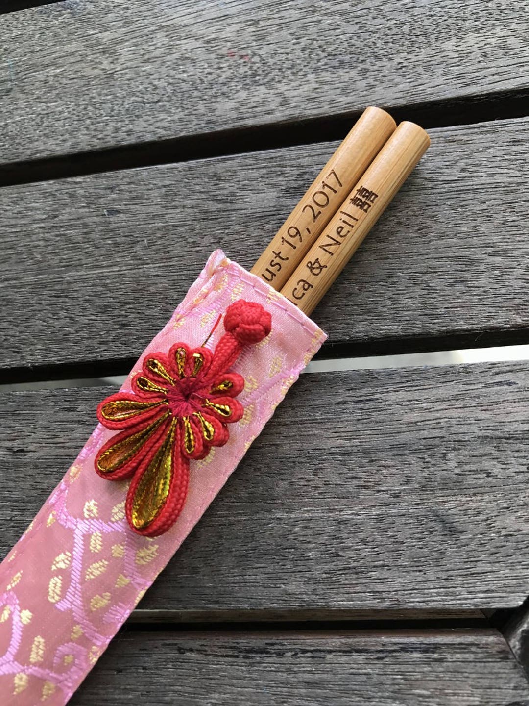 Free Shipping - 100 Pairs - Personalized Engraved Natural Bamboo ...