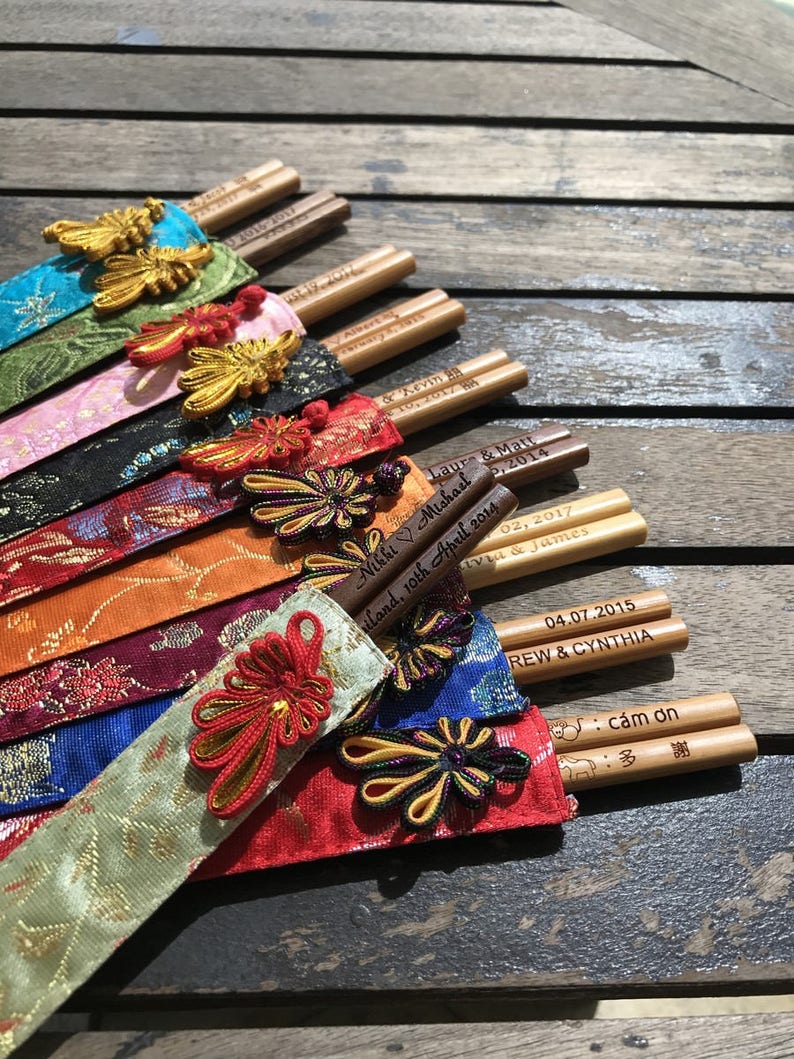Free Shipping - 100 Pairs - Personalized Engraved Wooden Chopsticks ...