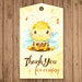 Bee Favor Tags, PRINTABLE, Bee Thank You Tags, Bee Baby Shower Favor ...