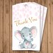 Pink Elephant Favor Tags PRINTABLE Girl Baby Shower - Etsy
