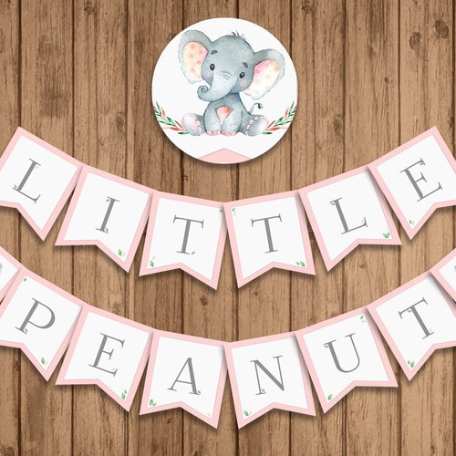 Pink Elephant Baby Shower Banner PRINTABLE Welcome Baby - Etsy