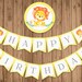 Lion Happy Birthday Banner, PRINTABLE, Yellow, 1st Birthday, First ...