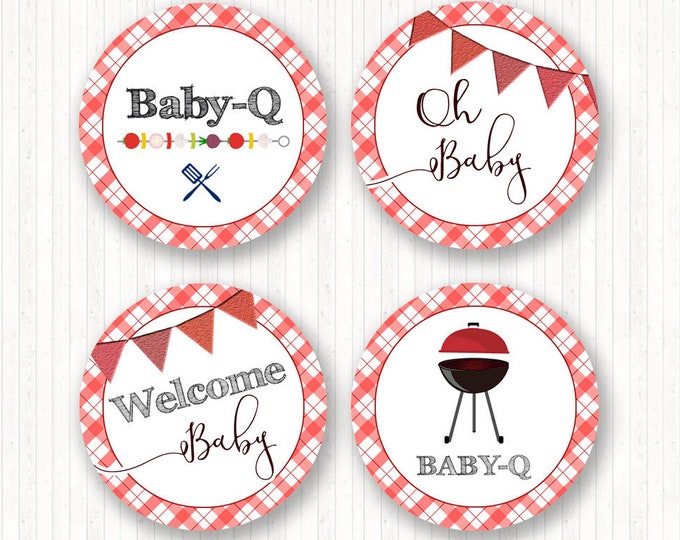Baby-q Circles PRINTABLE Red Baby-q BBQ 2 Inch Circles - Etsy