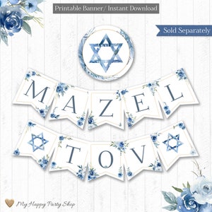 Shabbat Shalom Banner. PRINTABLE, Shabbat Dinner, Jewish Home Decor ...