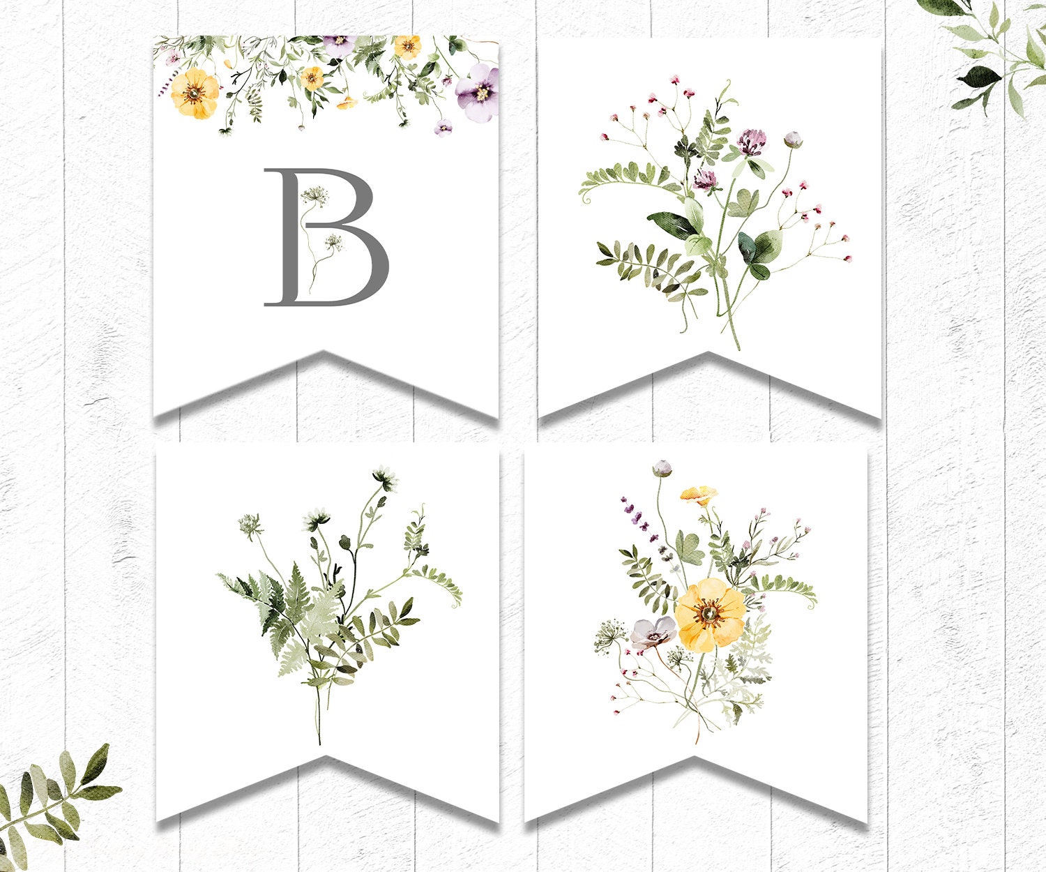 Wild Flower Welcome Baby Banner PRINTABLE Floral Welcome | Etsy