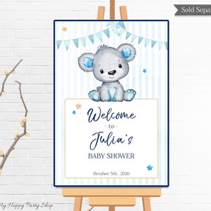Teddy Bear Cupcake Toppers, PRINTABLE, 2" Circles, Baby Shower Decor ...