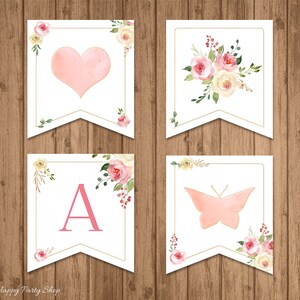 It's a Girl Banner, PRINTABLE, DIY, Roses Baby Shower Banner, Welcome ...