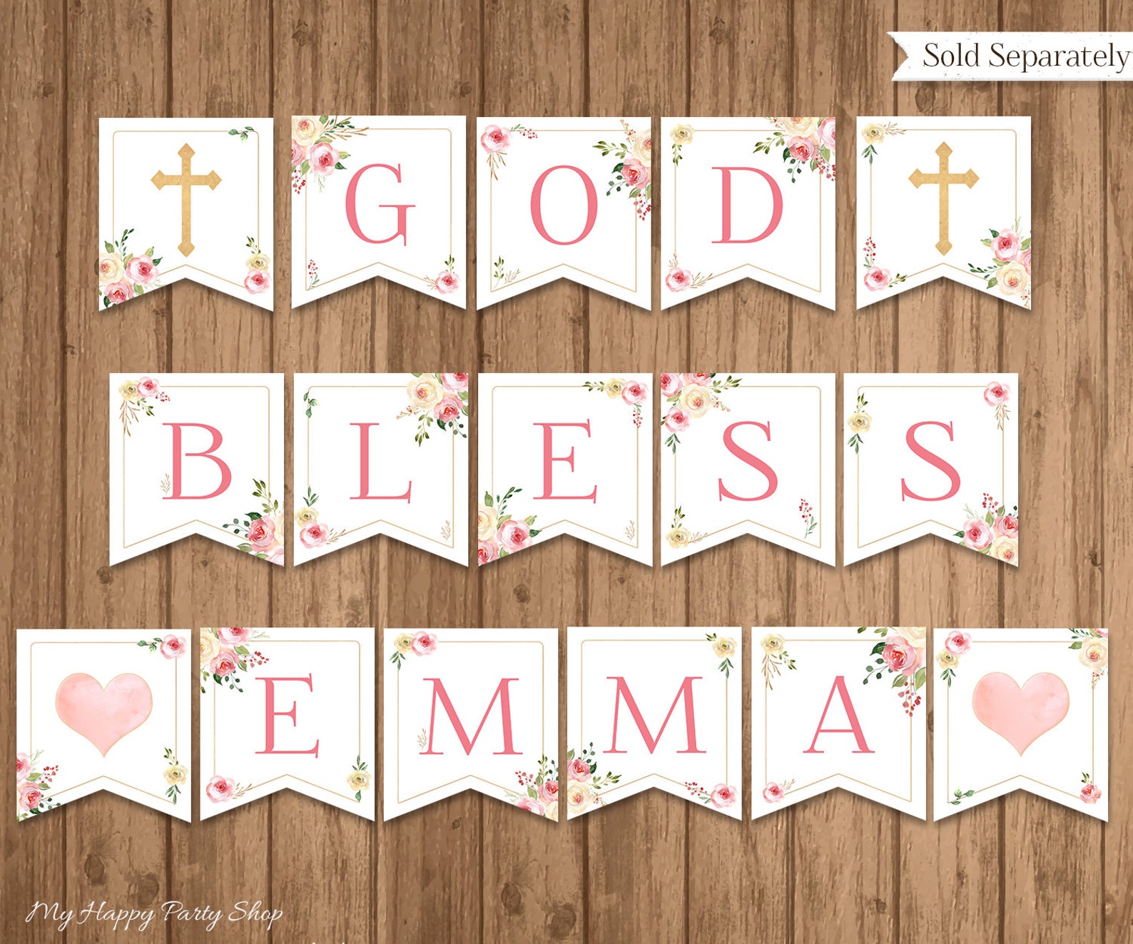 It's a Girl Banner PRINTABLE DIY Roses Baby Shower | Etsy