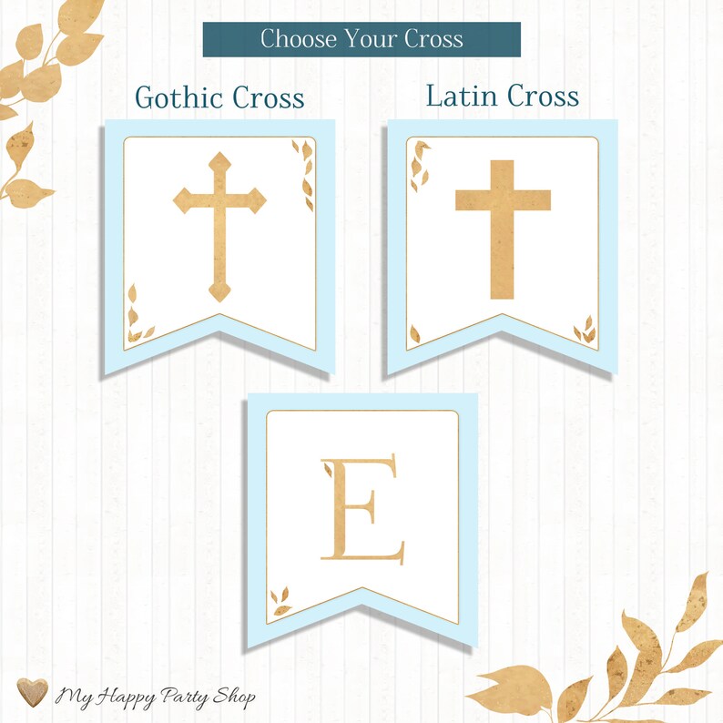 Blue God Bless Banner PRINTABLE Custom Banner DIY Baptism - Etsy