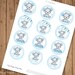 Teddy Bear Cupcake Toppers, PRINTABLE, 2" Circles, Baby Shower Decor ...