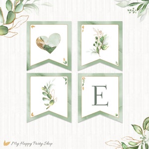 Welcome Home Banner, PRINTABLE, Sage Homecoming Banner, Greenery ...