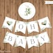 Welcome Baby Banner PRINTABLE Greenery Welcome Baby Floral - Etsy