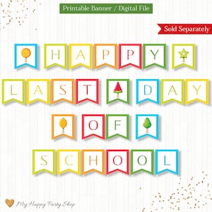 Happy Birthday Banner, PRINTABLE, Summer Party Decor, Summer Birthday ...