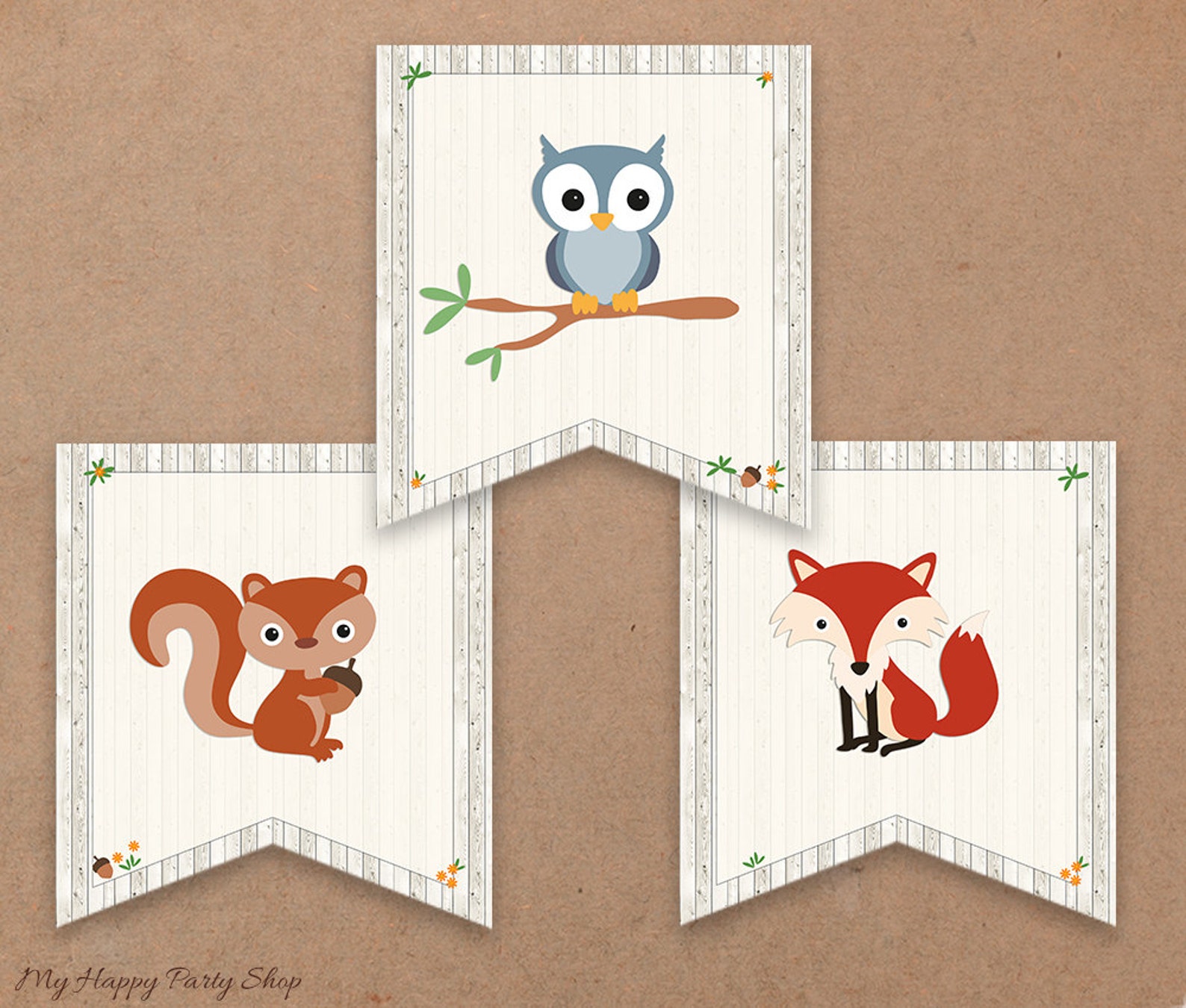 Gift Table Banner, PRINTABLE, Woodland, Birthday Banner, Baby Shower ...