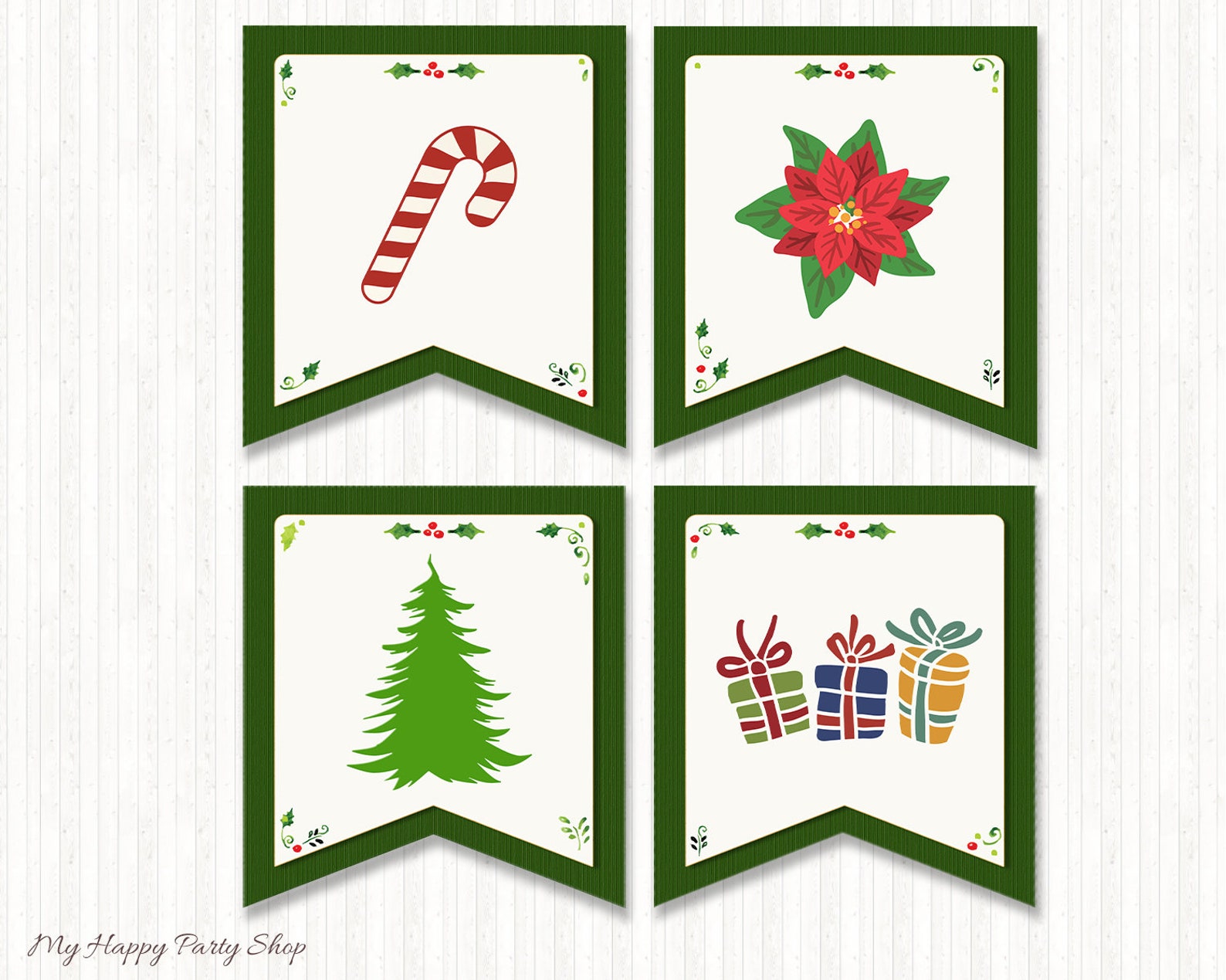 Christmas Banner PRINTABLE Merry Christmas Banner Holiday | Etsy