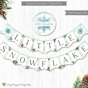 Hello Winter Banner, PRINTABLE, Welcome Winter Flag, Winter Party Decor ...