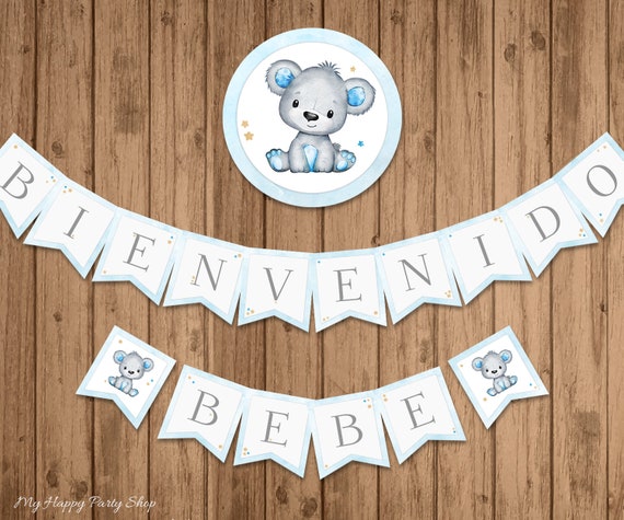 Bienvenido Bebe Banner PRINTABLE Spanish Baby Shower Banner | Etsy
