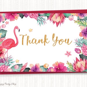 Tropical Favor Tags, PRINTABLE, Flamingo Favor Tags, Tropical Birthday ...