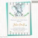 Mint Elephant Favor Tags PRINTABLE Mint Green Cute Elephant - Etsy