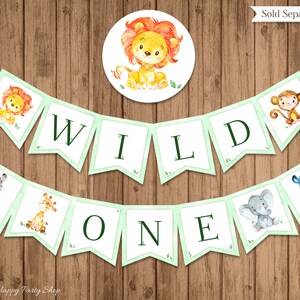 Lion Happy Birthday Banner, PRINTABLE, Yellow, 1st Birthday, First ...