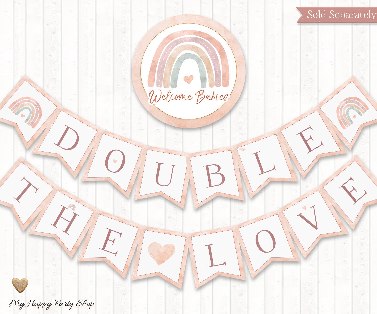 Rainbow Birthday Banner PRINTABLE One Banner First | Etsy