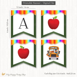 Back to School Banner PRINTABLE Back to School Party Decor - Etsy