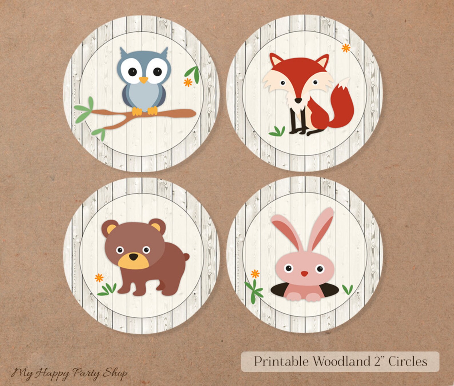 Woodland Birthday Banner, Printable Happy Birthday Banner, Woodland ...