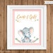Elephant Theme Happy Birthday Party Banner, PRINTABLE, Pink, Girl ...