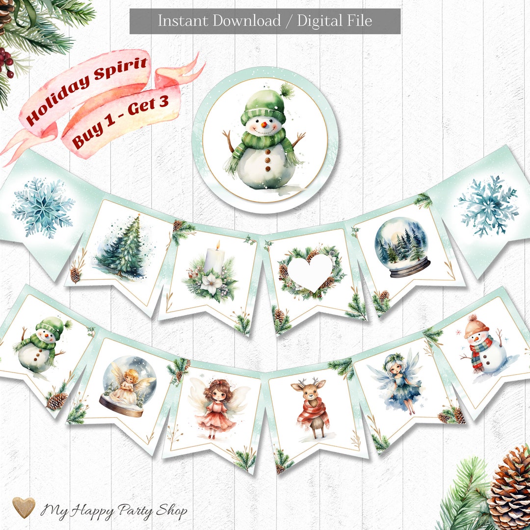 Winter Banner, PRINTABLE, Winter Birthday, Winter Party Decor ...