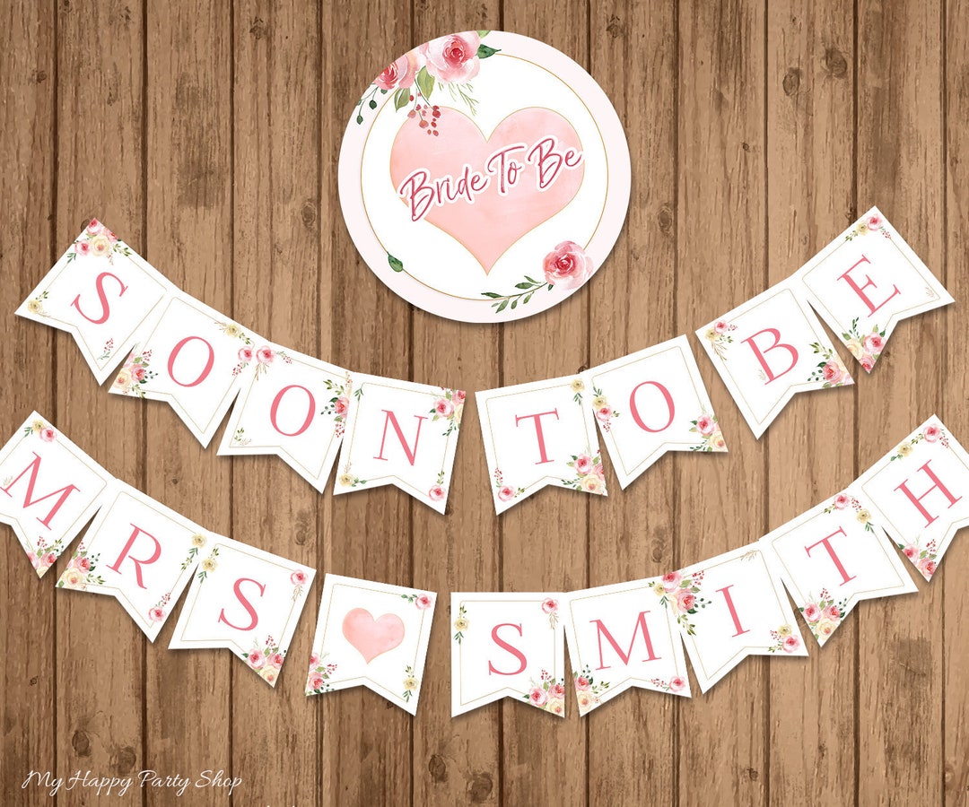 Bridal Shower Decoration, Printable, Custom Banner, Bridal Shower ...