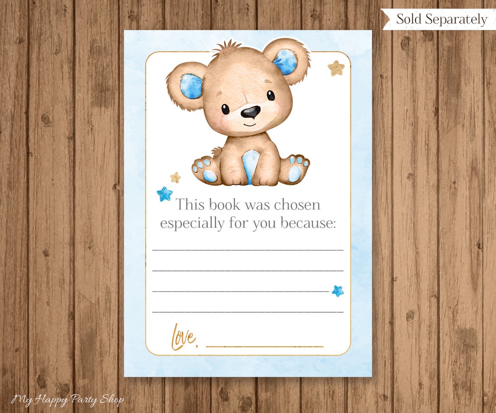 Teddy Bear Favor Tags PRINTABLE Cute Bear Tags Baby Shower | Etsy