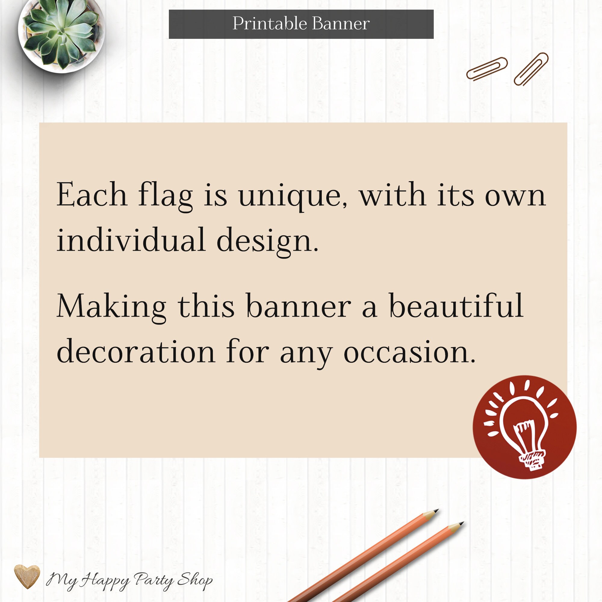 Blue Happy Birthday Banner, PRINTABLE, Eucalyptus Banner, Birthday ...