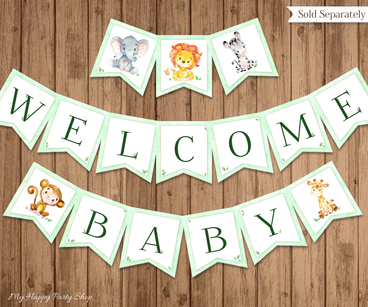 Baby Welcome Home Banner PRINTABLE Safari Baby Shower - Etsy Australia