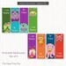 Monsters Bookmarks Printable Set of 8 Cute Monsters Books - Etsy