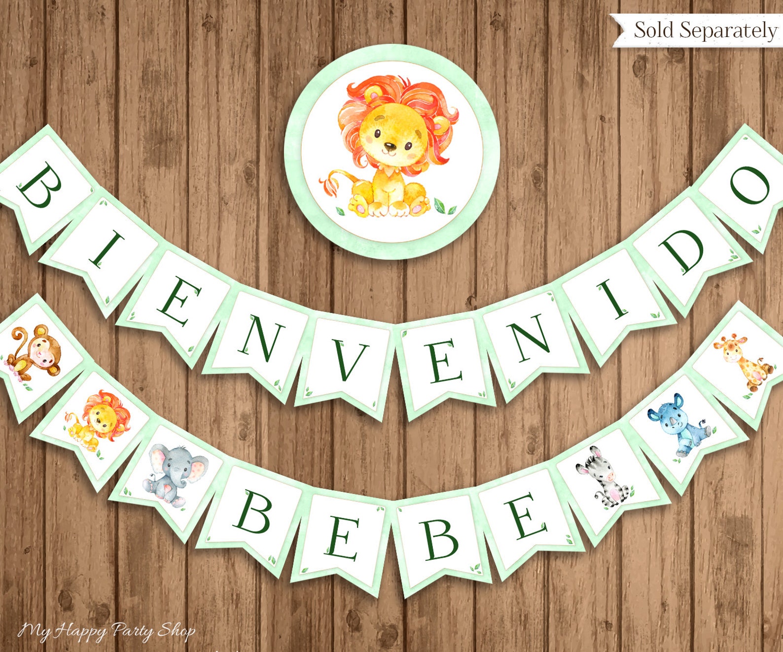 Safari Banner PRINTABLE Safari Baby Shower Banner Welcome - Etsy