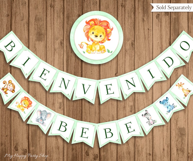 Safari Banner PRINTABLE Safari Baby Shower Banner Welcome - Etsy