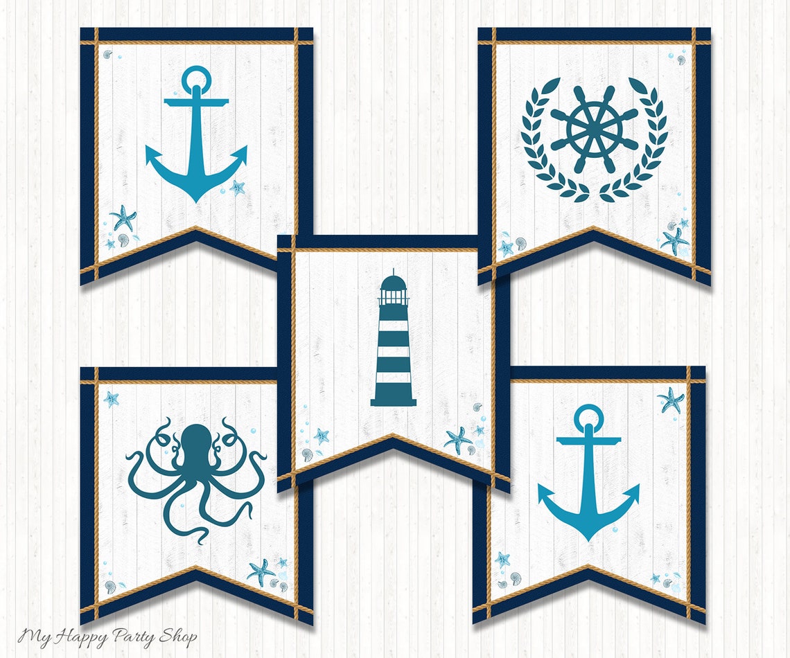 Welcome Home Banner, PRINTABLE, Nautical Banner, Anchor Banner ...