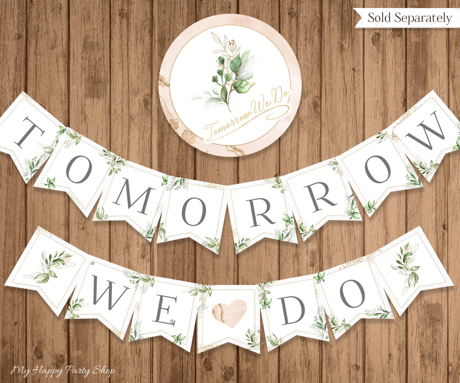 Bridal Shower Banner, PRINTABLE, Greenery Bride to Be Banner, Bridal ...