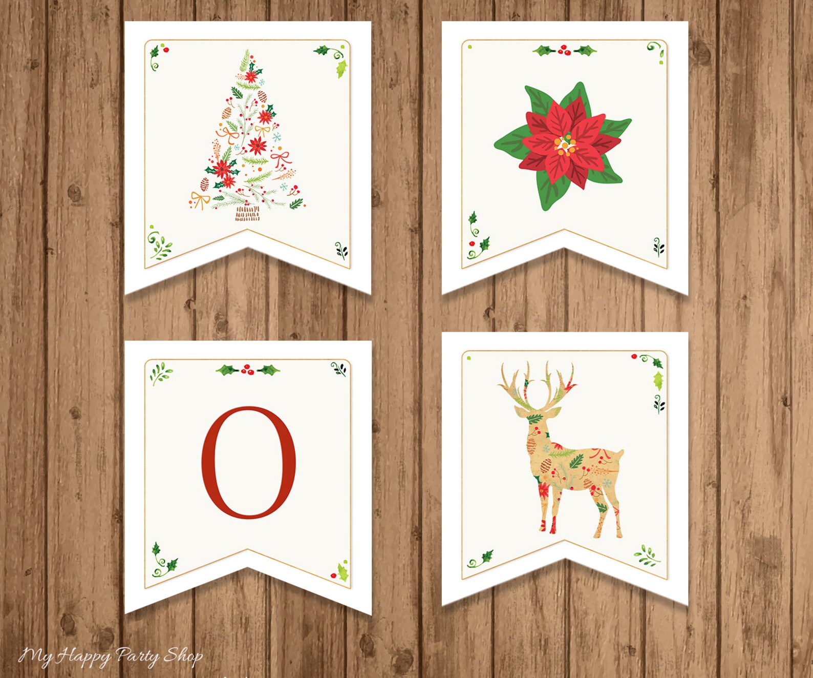 Christmas Banner, PRINTABLE, DIY, Joy Banner, Merry Christmas Banner ...