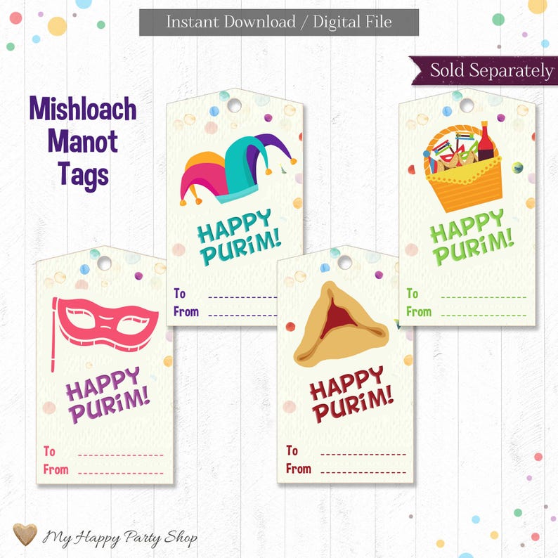 Purim Banner | PRINTABLE | Happy Purim | Hebrew | Jewish Holiday ...