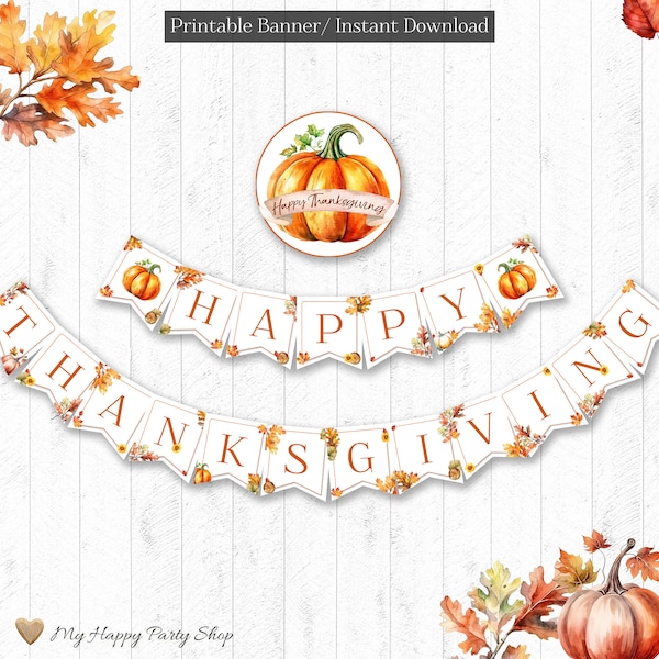 Thanksgiving Banner - Etsy