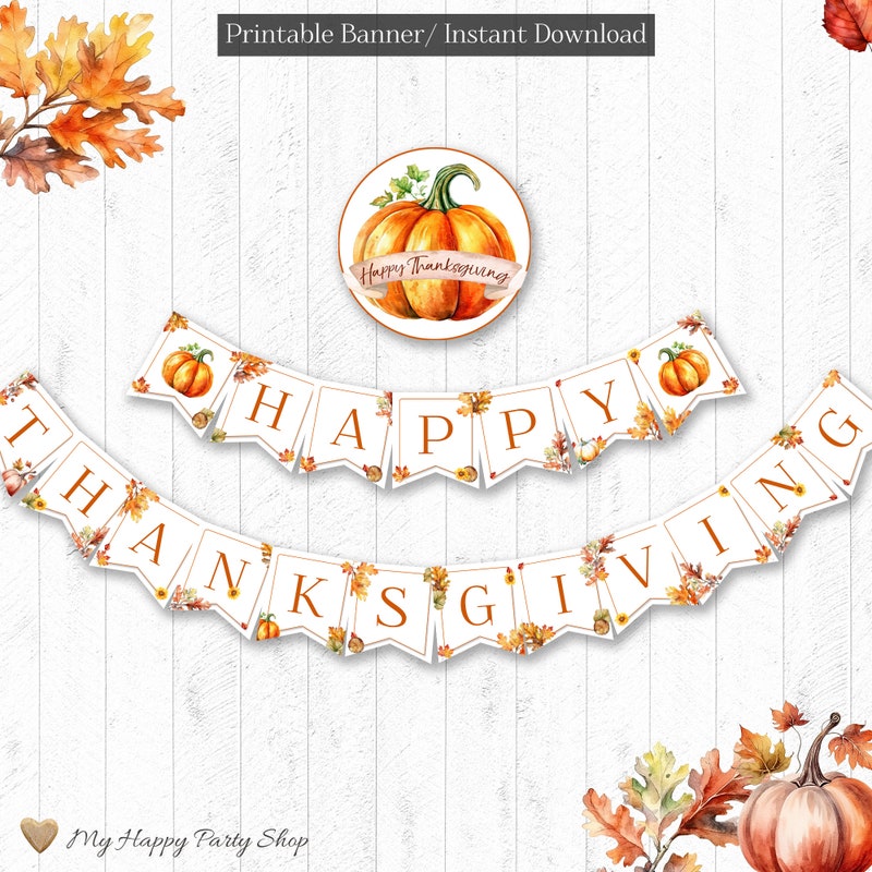 Thanksgiving Banner - Etsy